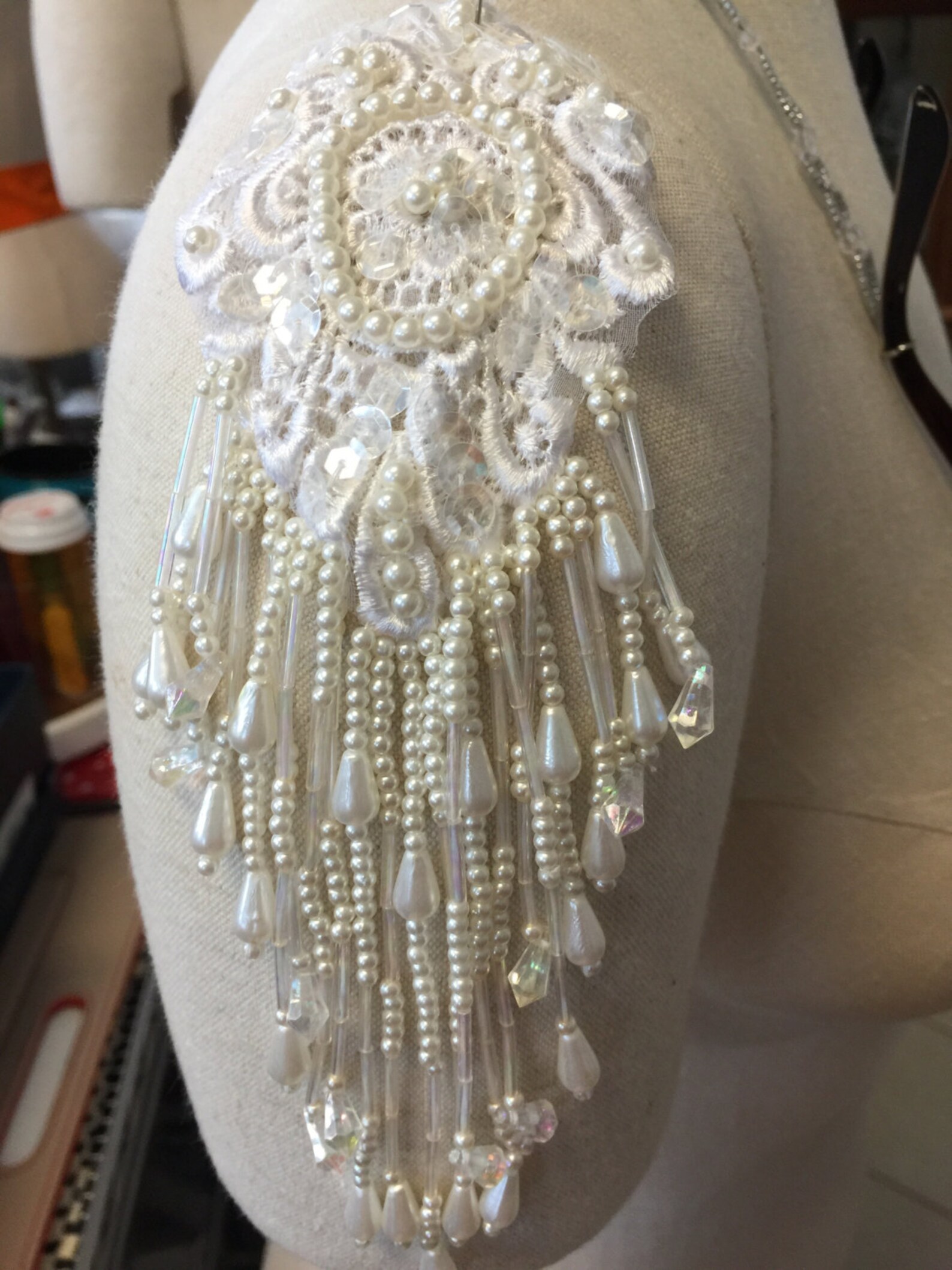 Beaded Appliqués Bridal Trims Trim Appliqué Beaded - Etsy