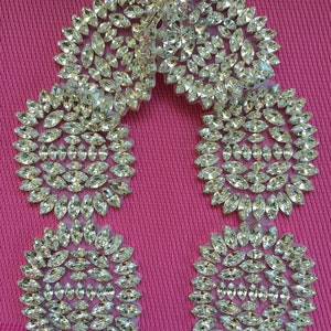 18 Inches Long Crystal Rhinestone Trim. 2 1/2 Wide, Rhinestone Motif ...