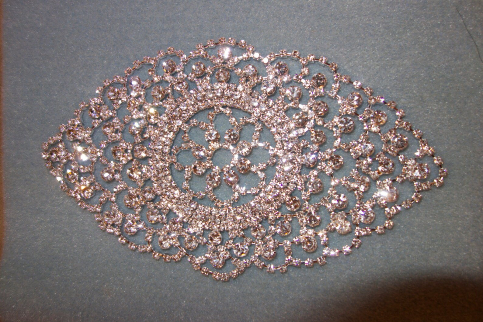 Oval Shape Rhinestone Appliqué - Rhinestone Embellishment. Made in ...
