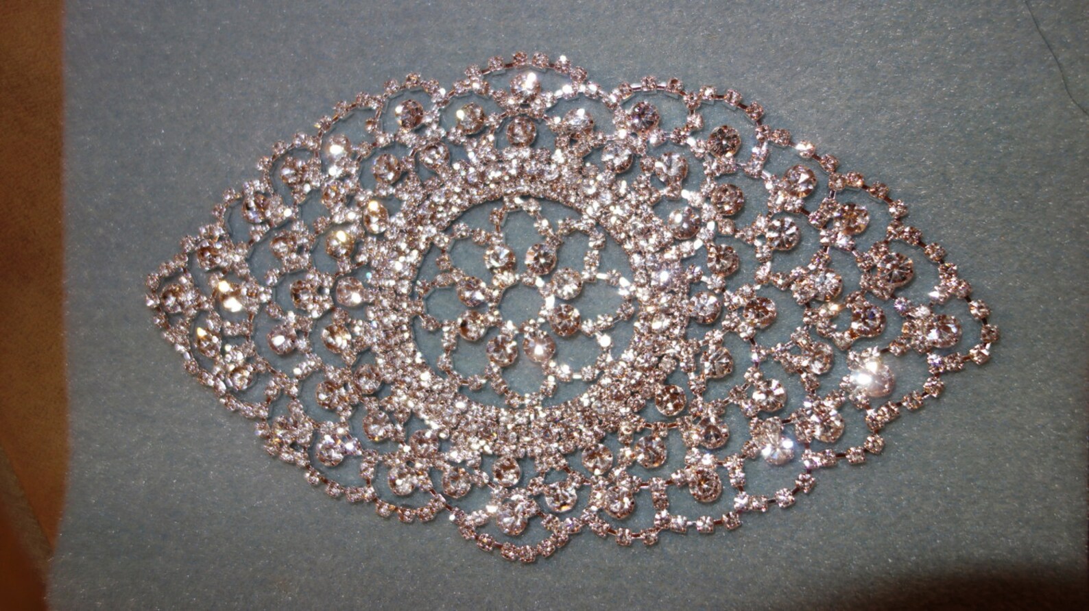 Oval Shape Rhinestone Appliqué - Rhinestone Embellishment. Made in ...