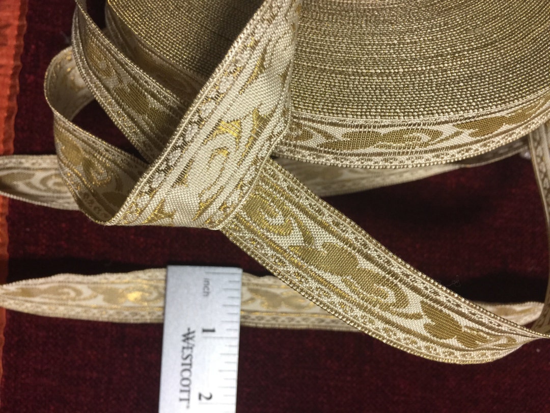 Vintage French Metallic Ribbon. Sold by the Yards.brocade Florals ...
