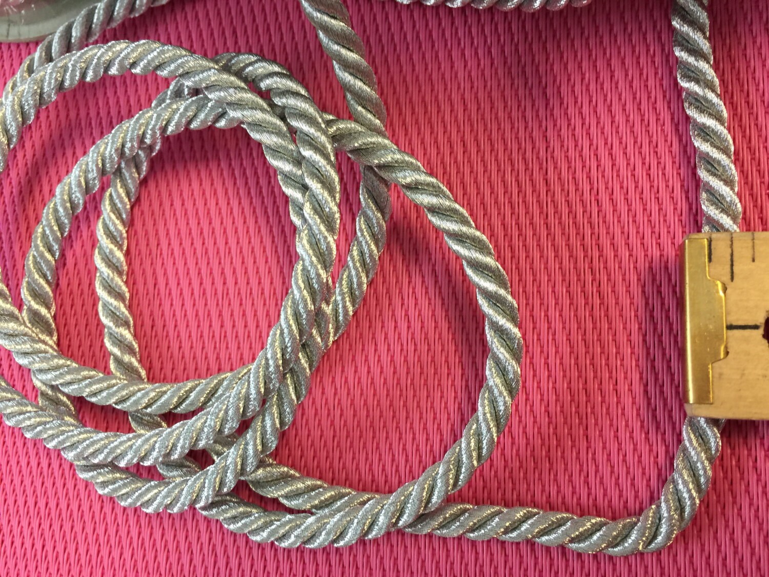 Vintage Metal silver rope Cord. Made in Japan. Sold by the | Etsy