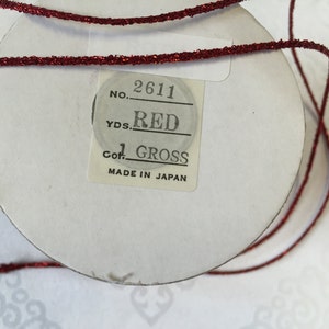 Red 144 Yards of Vintage Red Metallic Cord. Made in Japan. Sold by the ...