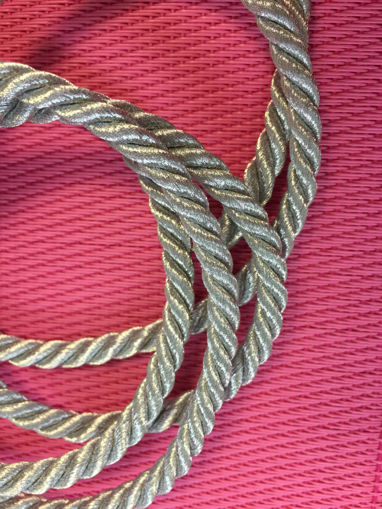 Vintage Metal silver rope Cord. Made in Japan. Sold by the | Etsy