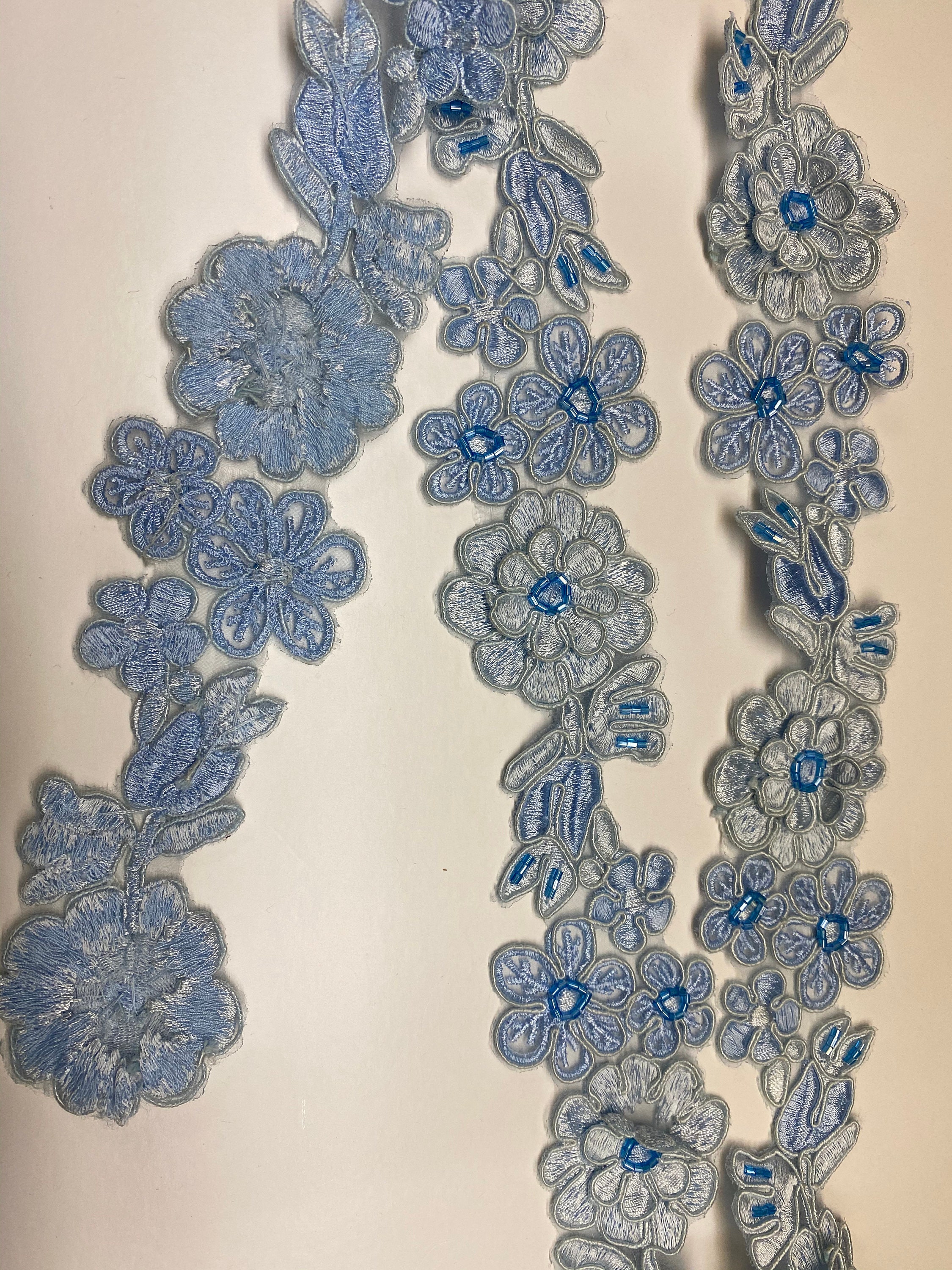 Embroidered Beaded Trim. Sold by the Yard. Beaded Appliqué | Etsy