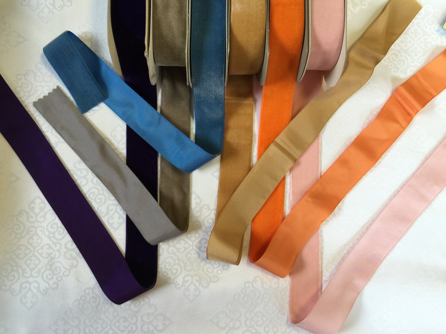 Vintage Velvet Ribbons. Made in Switzerland. Narrow Ribbons | Etsy