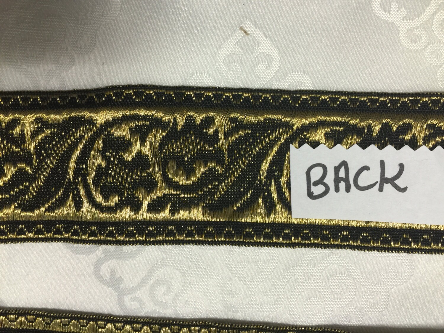 Vintage Metallic Jacquard Ribbon Metallic Ribbon Metallic | Etsy