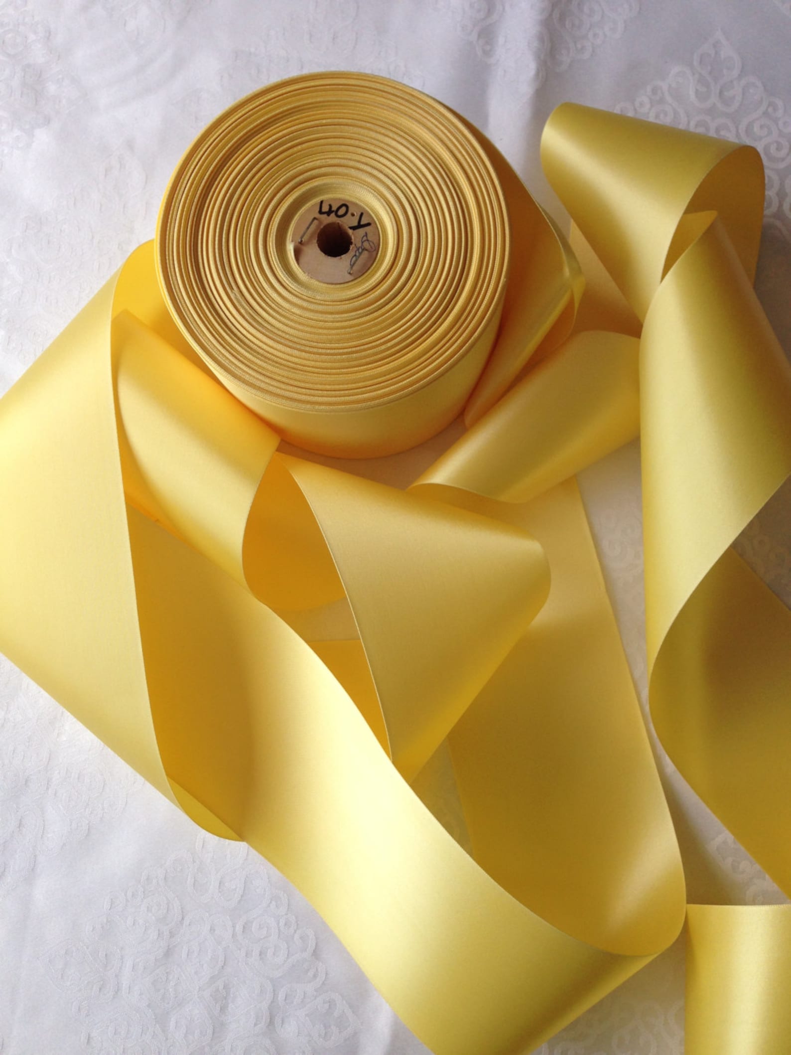 Daisy Yellow Ribbon Sold by the Yard Double Face Ribbon / | Etsy