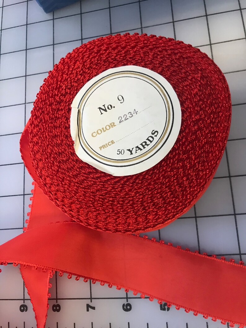 10 Yards Cut Red Picot Ribbons. Red Picot Edge Taffeta Ribbon. - Etsy