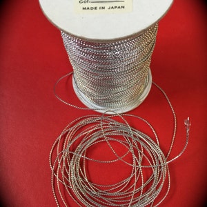 Vintage Silver Metallic Cord- 288 Yards. Made in Japan. Sold by the ...
