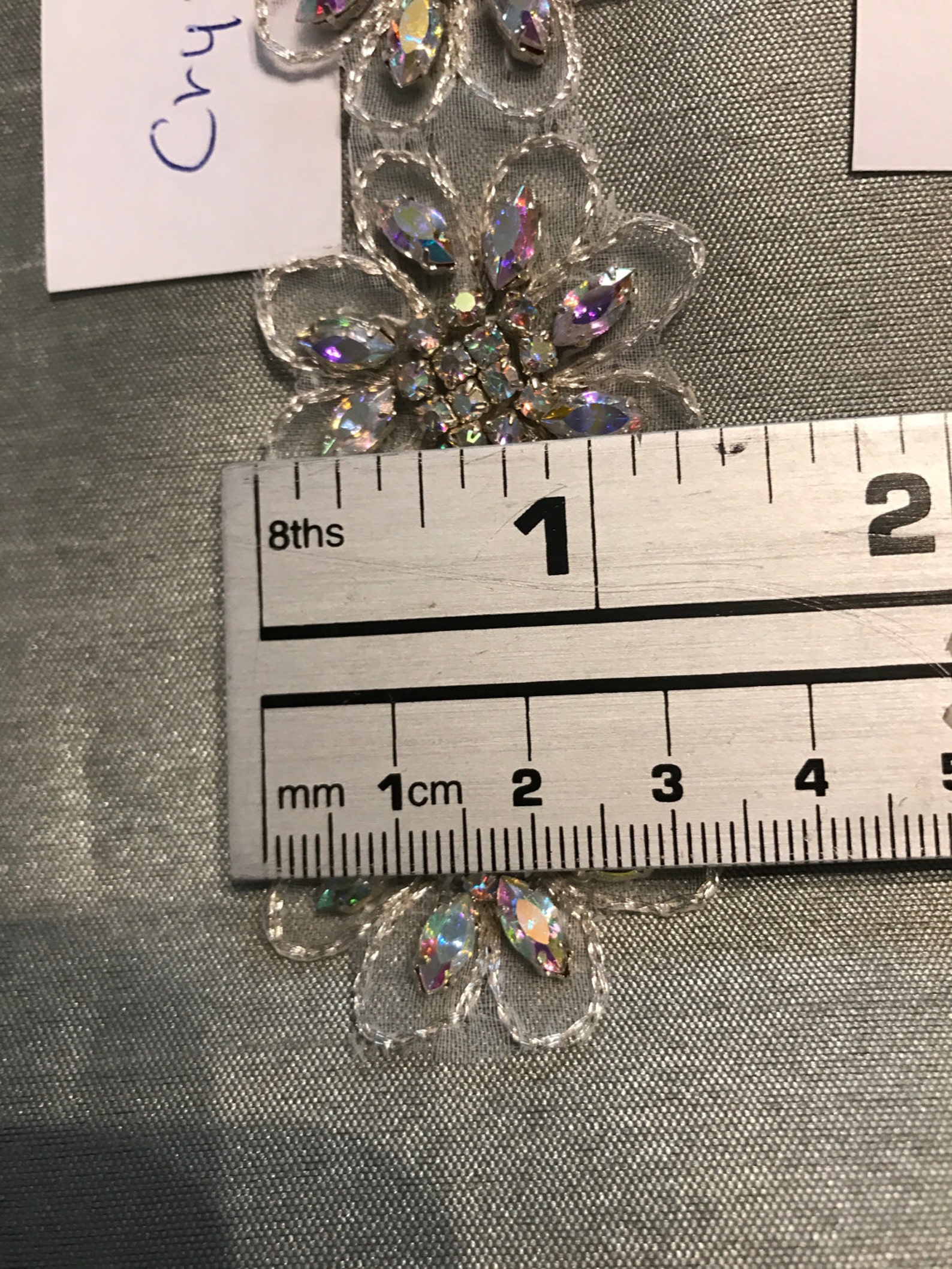 Crystal Rhinestone Trim. 1 1/2 Wide Rhinestone Motif - Etsy
