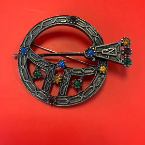 Rhinestone Brooch Irish Claddagh Pins. - Etsy
