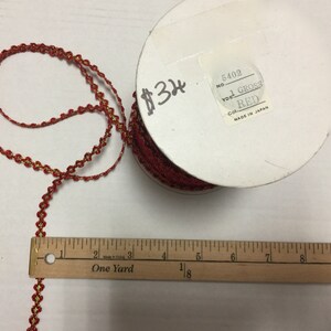 Metallic Ric Rac Ribbon, Green Zigzag Ribbon, Red Ric Rac Trim. Made in ...