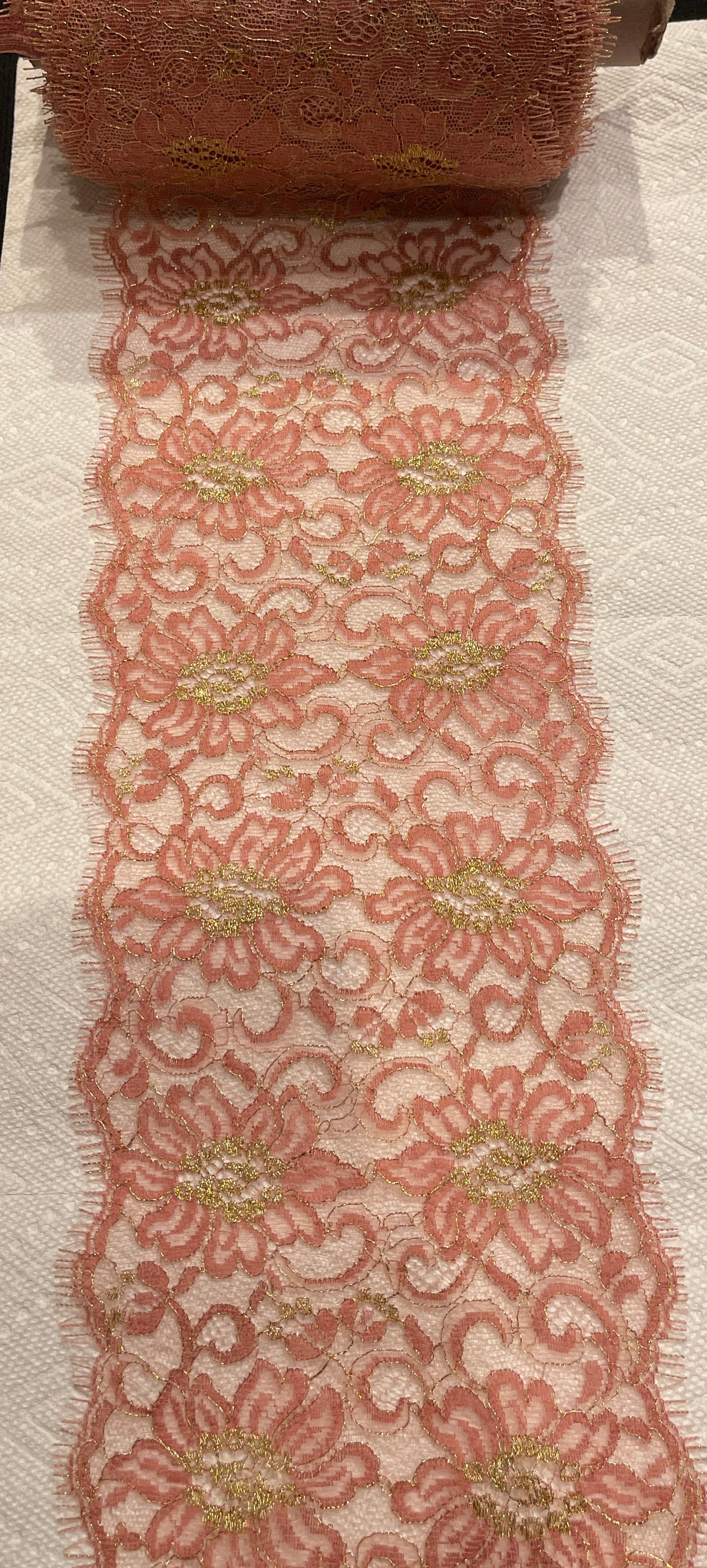 Metallic Scalloped Lace. Sold by the Yard. Made in USA 7 Wide | Etsy