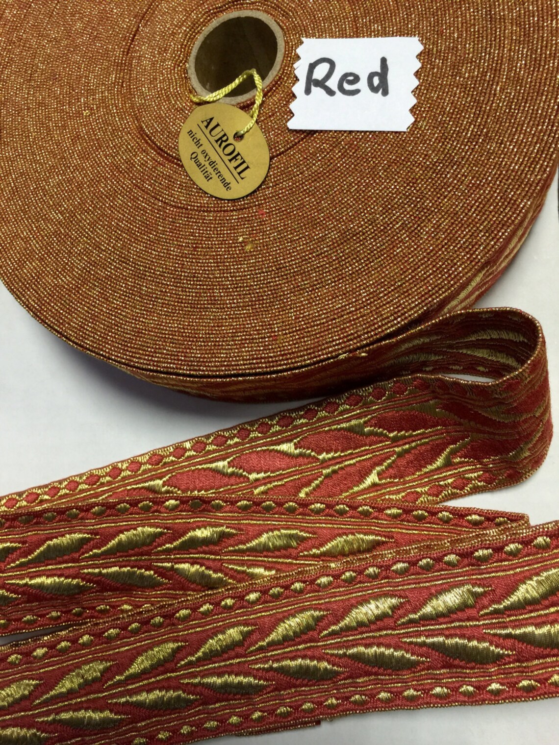 Metallic Vintage Trim Sold by the Yard. Made in | Etsy