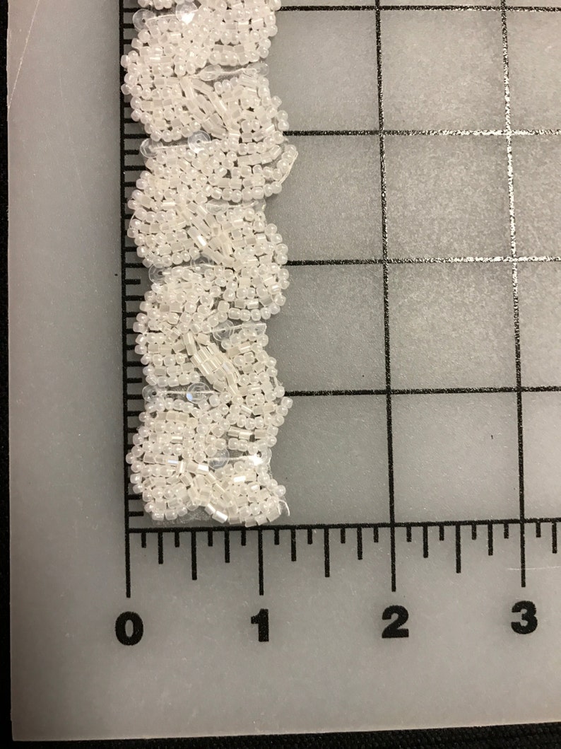 27 Long White Beaded Trim. - Etsy