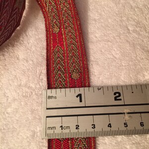 Vintage Metallic Red Gold Trim, Metallic Vintage Trim. Sold by the Yard ...