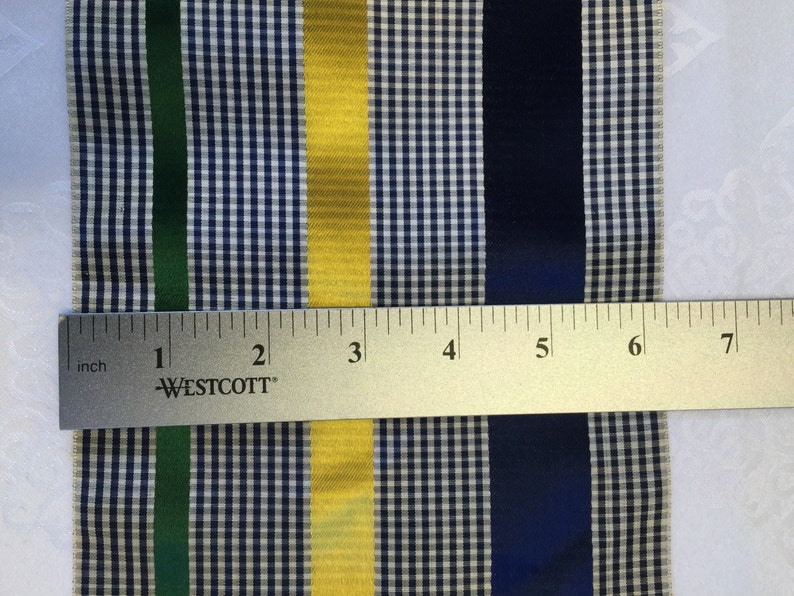 Vintage Satin Stripe Check Ribbon Rayon Made in USA. Wide | Etsy