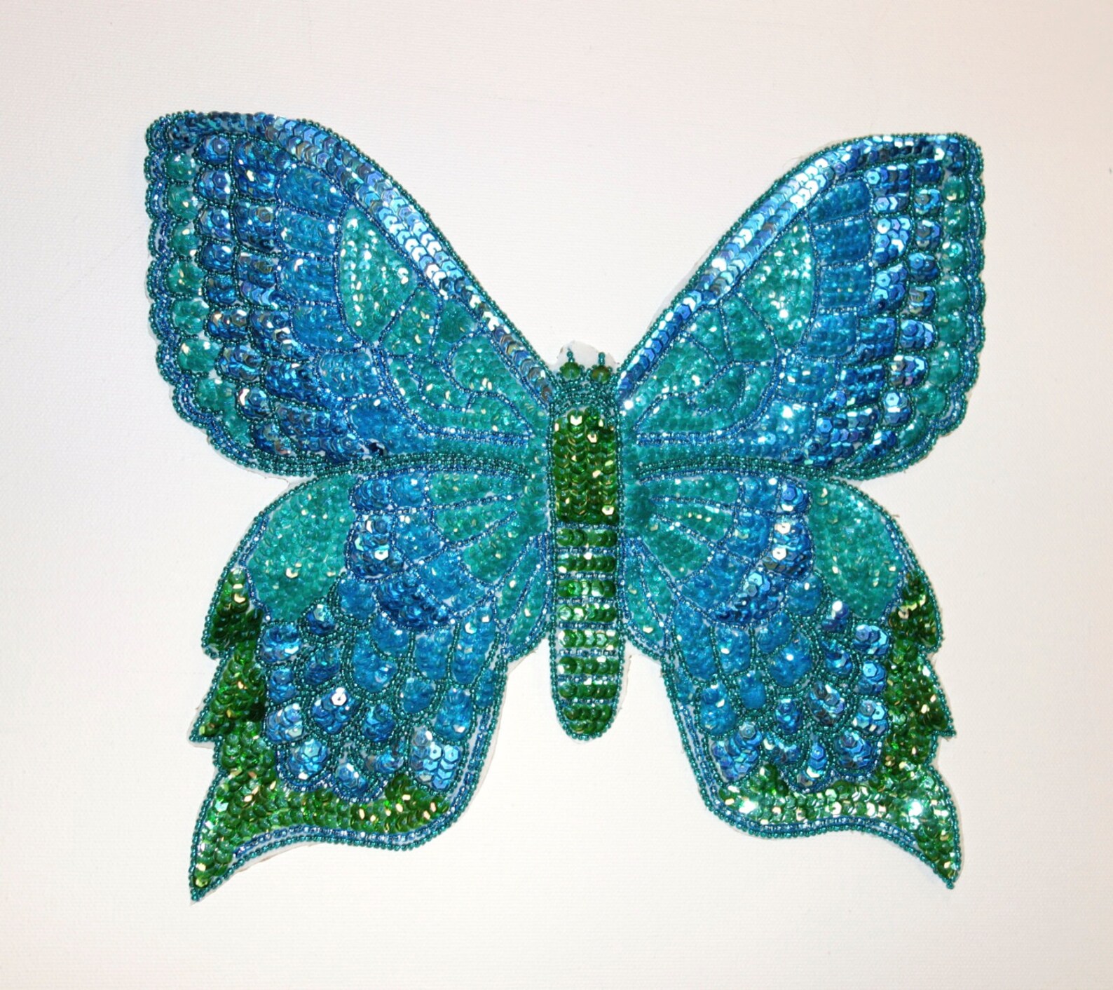 Embroidered and Beaded Butterfly Appliqués with Sequins. | Etsy