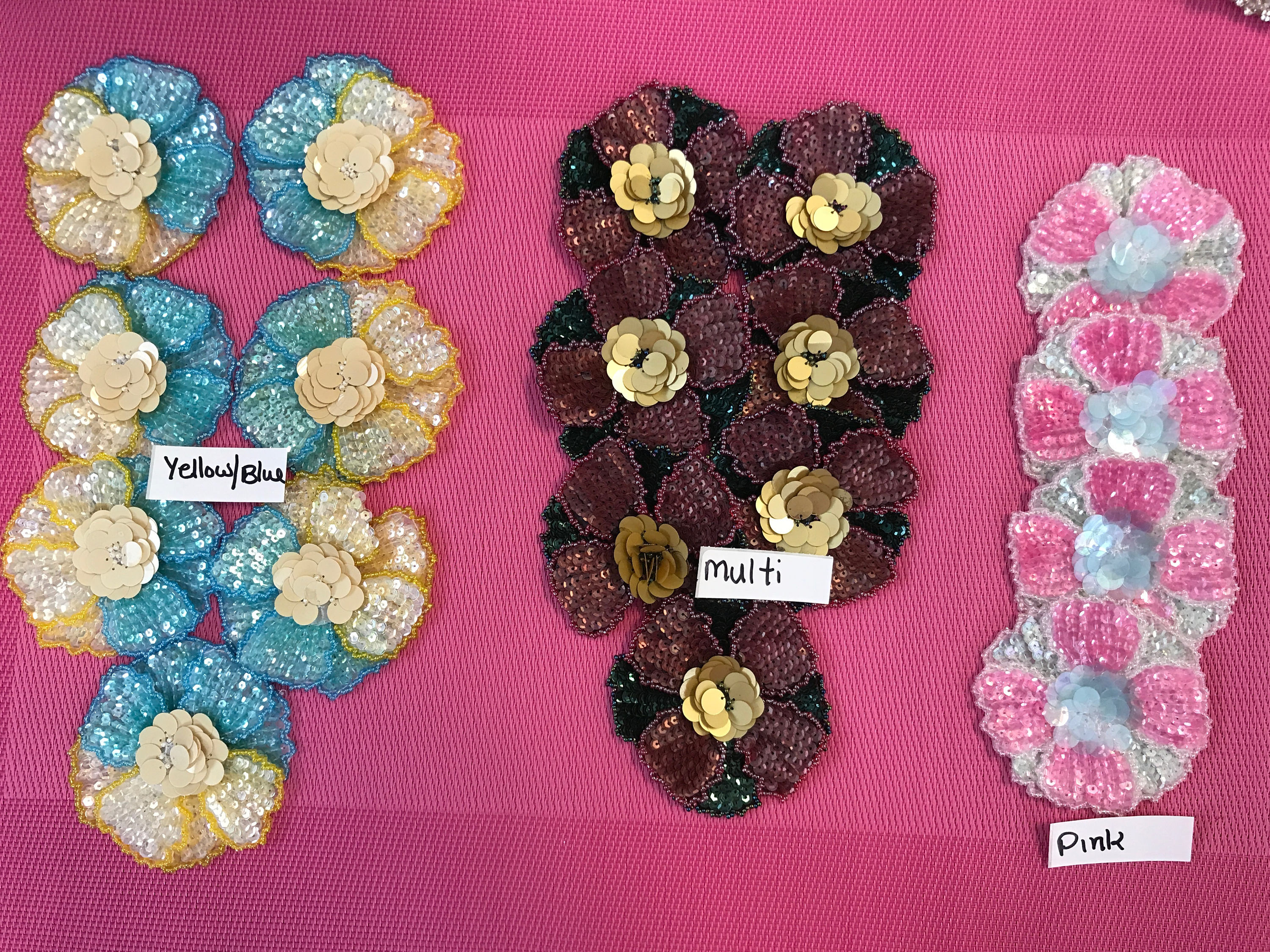 Sequin Flower Appliqué Patch, Appliqué. Sold Individually. - Etsy