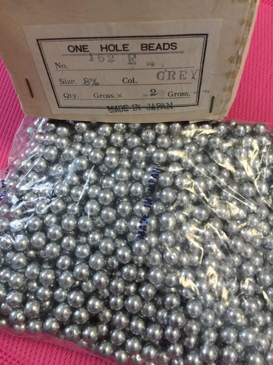 2 Gross One Hole Pearls. Grey. Jewellery Making, Vase Decorations ...