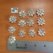 12 Vintage Czech Glass Buttons Crystal Clear Silver Metal Shank.made in ...