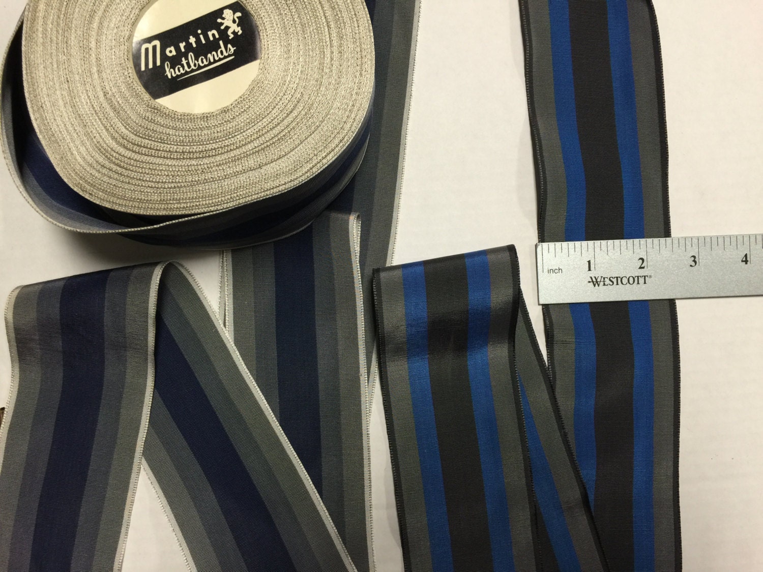 Striped Vintage Gros Gain Ribbon. Gros Grain Rayon Cotton Ribbons. Sold ...