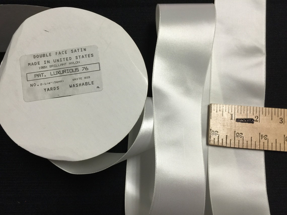 10 Yards of White Double Face Satin, Made in the United State ...