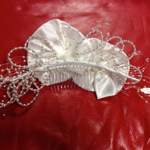 Classic Satin White Rose Hair Comb. - Etsy