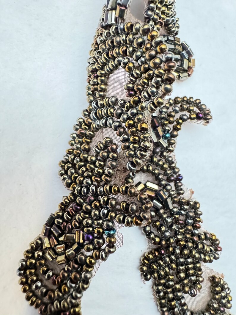 Gorgous Bronz/ Iris Trim. Sold by the Yard. Beaded Trim. Beaded ...