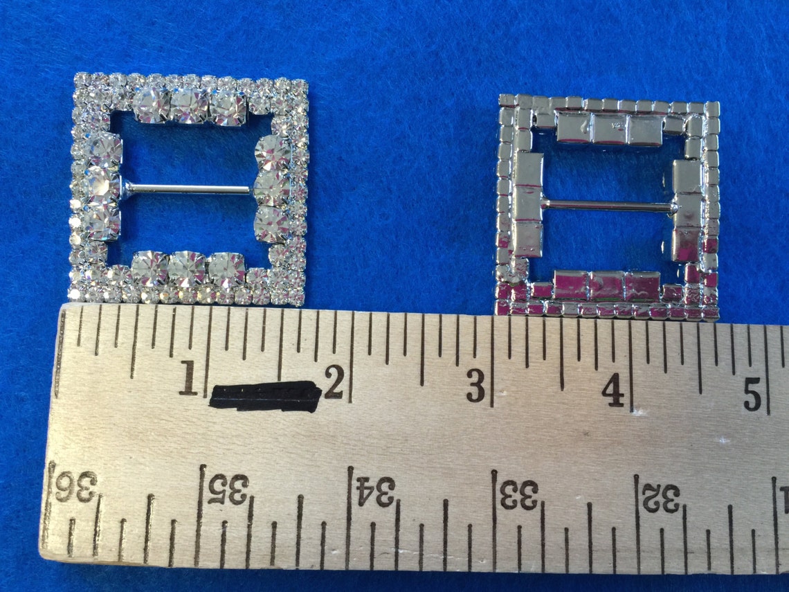 Sparkling Rhinestone Buckles/sliders,made in Czech Republic. - Etsy