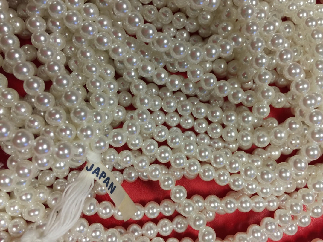 1,668 Vintage 6mm White Pearls. Made in Japan. Japanese Pearls ...