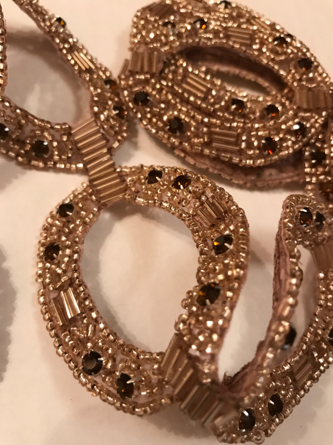 38 Beaded Circle With Rhinestone Motif, Jewellery, Headband,rhinestone ...