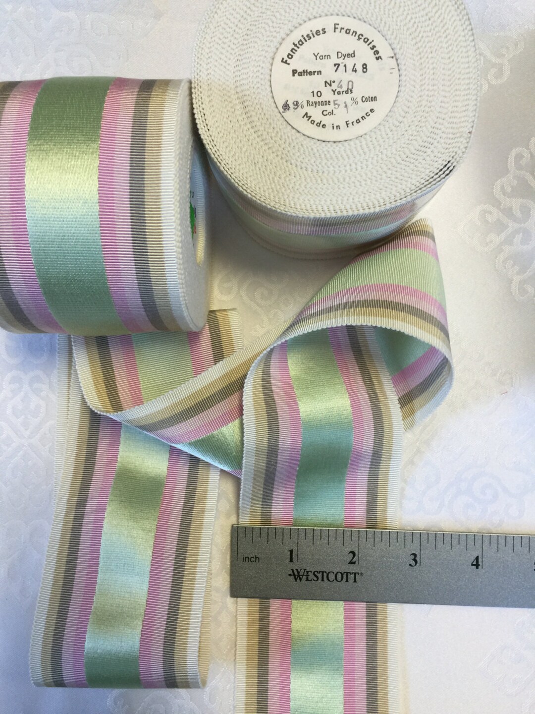 Vintage Gros Gain Ribbon. Made in France.grosgrain,ribbon ,trim,vintage ...