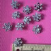 12 Czech Rhinestone Buttons. Made in Czech Republic. 1 Inch Wide.craft ...