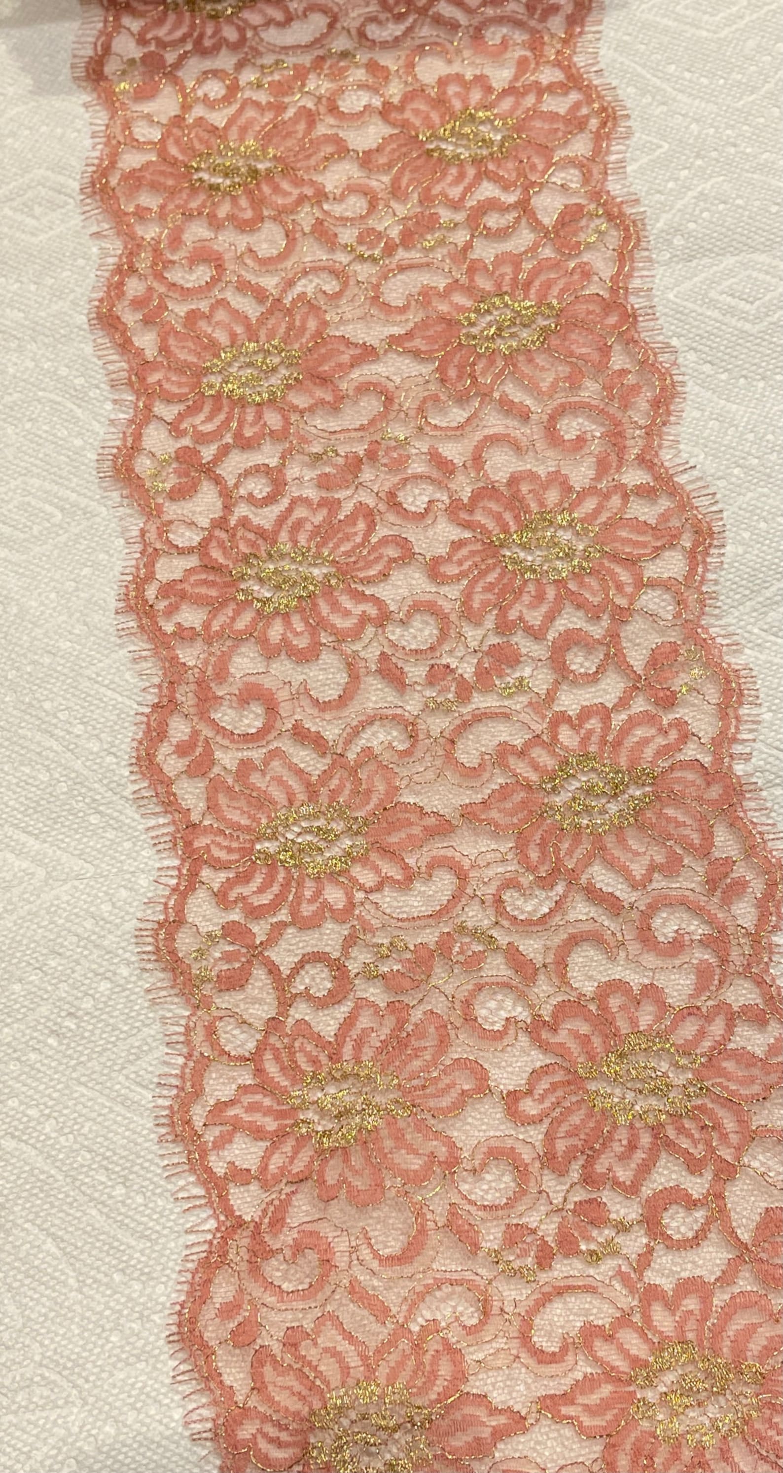 Metallic Scalloped Lace. Sold by the Yard. Made in USA 7 Wide | Etsy