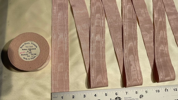 Vintage Moire Gros Grain Ribbon.no Made in France. Cotton and - Etsy