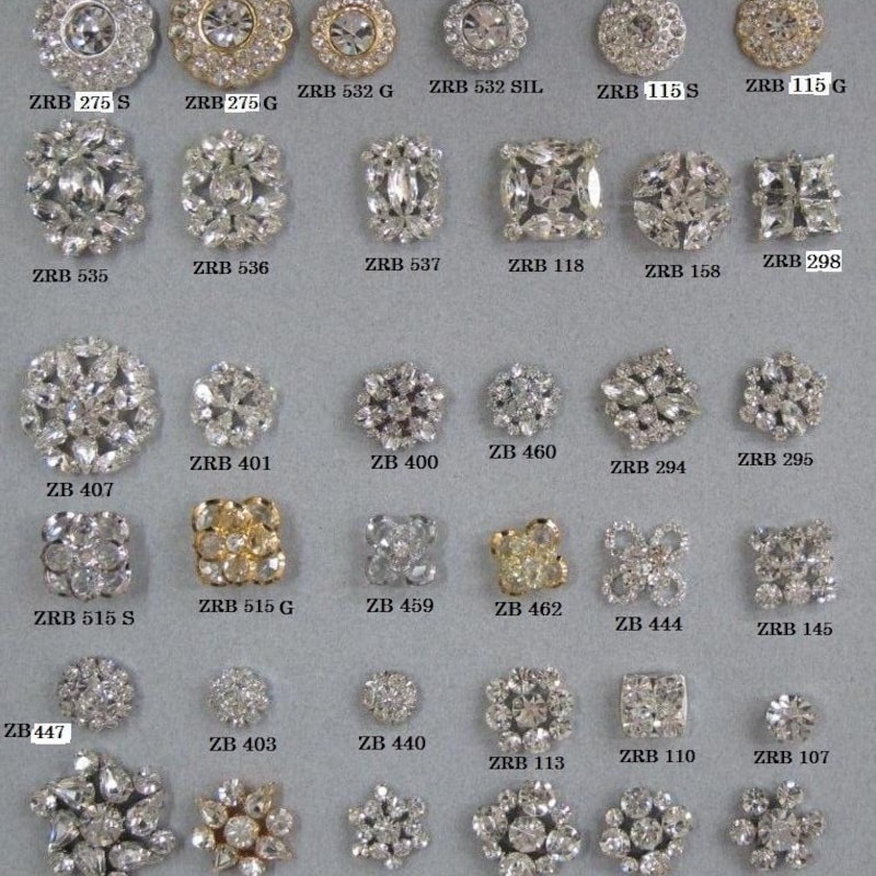 Rhinestone Button - Etsy