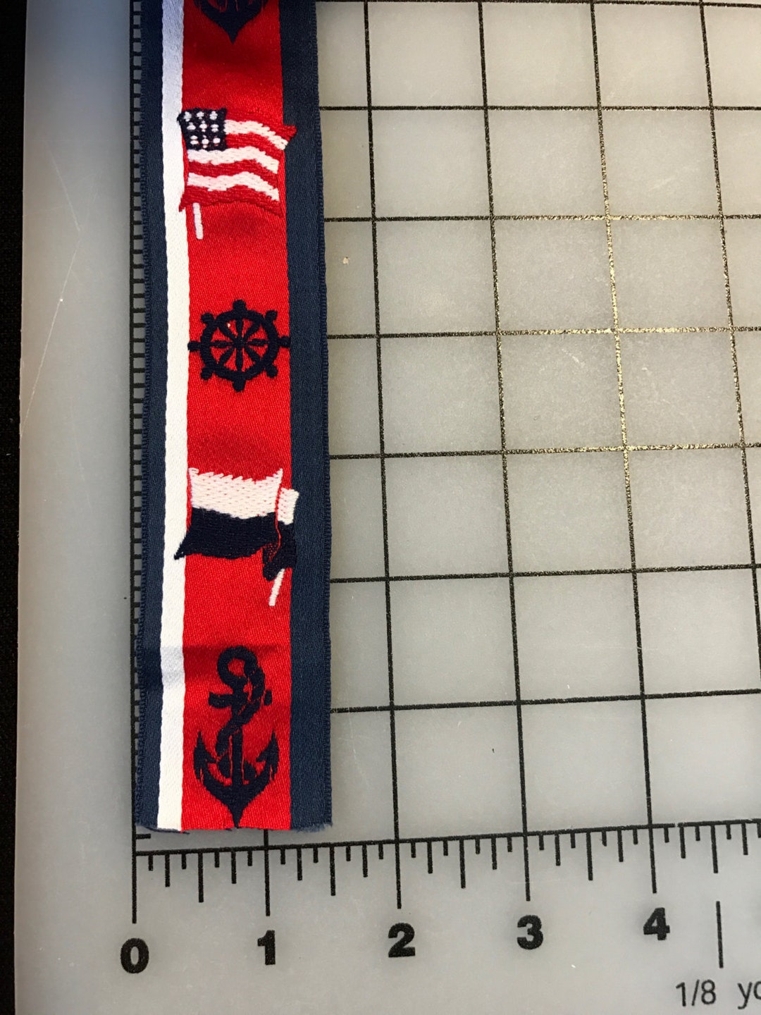 Navy, Red, White Wheels/anchors Flag. Sold by the Yard. - Etsy