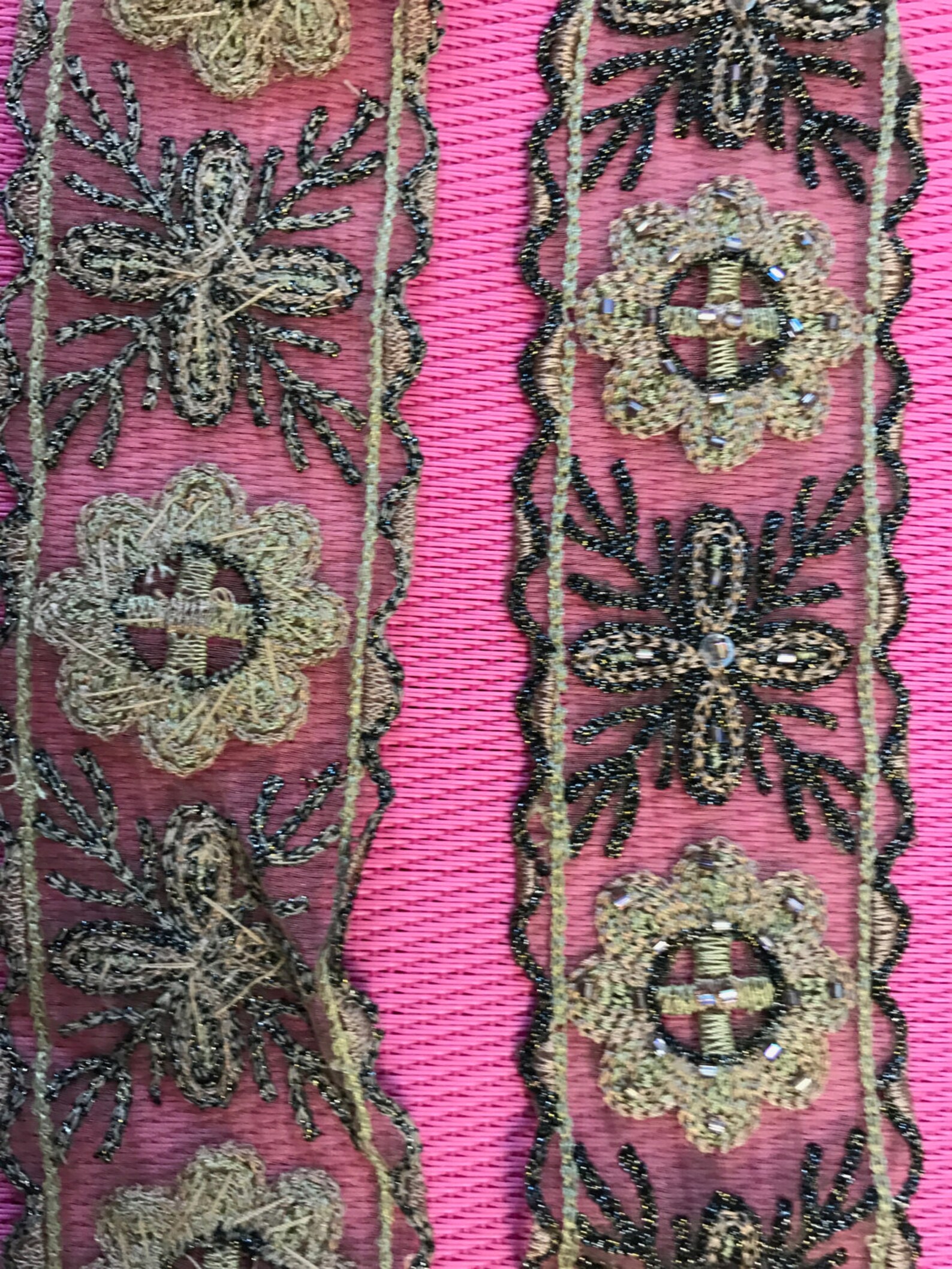 Embroidered Trim Beaded Trim. Sold by the Yard. | Etsy