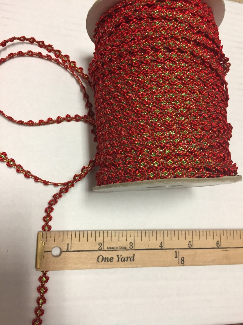 Metallic Ric Rac Ribbon Green Zigzag Ribbon Red Ric Rac - Etsy