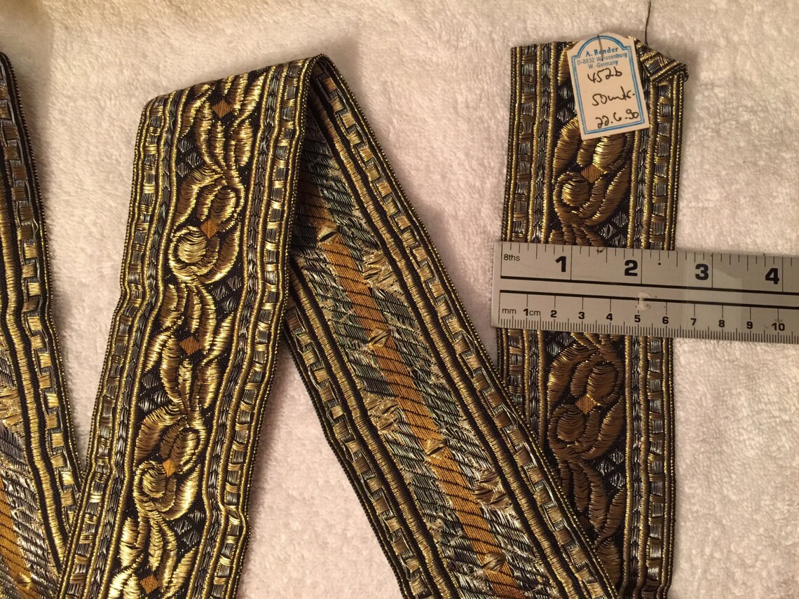 Heavy Vintage Metallic Ribbon. Made in W.germany. Sold by the - Etsy