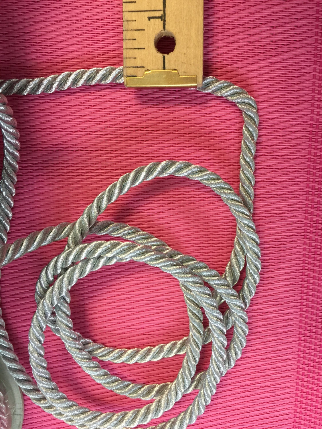 Vintage Metal silver rope Cord. Made in Japan. Sold by the | Etsy