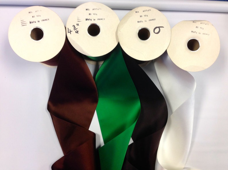 Vintage Satin/faille Ribbons 4 3/4 Wide. Made in France | Etsy