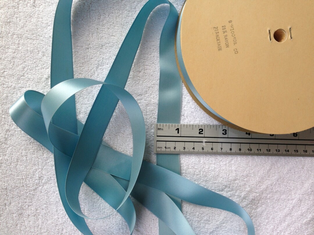 Beautiful Double Face Blue Ribbon Made in France. Width 1 Inch.sold by ...