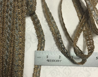 Vintage Metallic Jacquard Ribbon Sold by the Yard. Metallic | Etsy