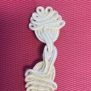 6 Pairs White Braided Cord Frog Closure Buttons.purse Toggle, Frogs ...
