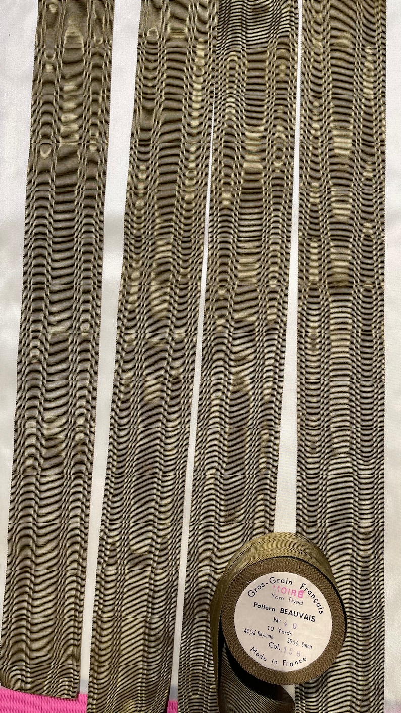 Beautiful Sawtooth Edge French Moire Grosgrain Ribbon. Sold by - Etsy