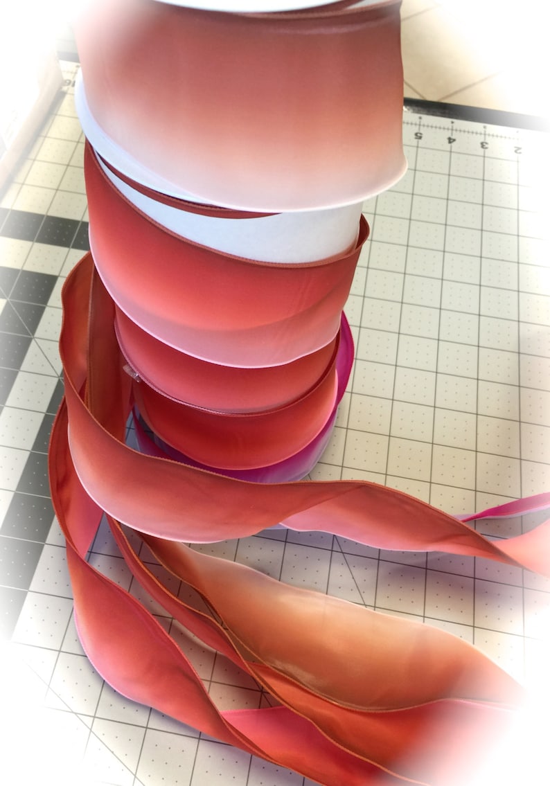 Sold by the yard. Vintage French Ombre Wired Taffeta Ribbon. 2 | Etsy