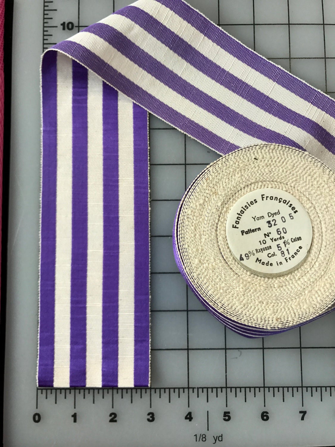 Vintage French Striped Ribbon, Made in France, Sold by the Roll. - Etsy